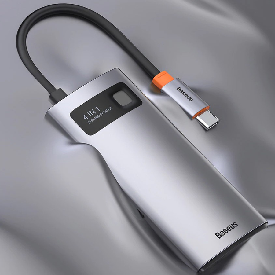 Hub chuyển đổi Baseus Metal Type-C 4 In 1